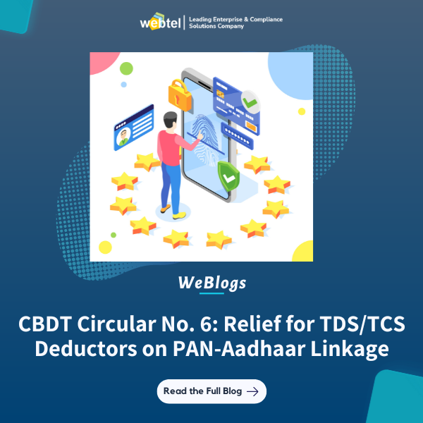 Relief for TDS/TCS Deductors on PAN-Aadhaar Linkage